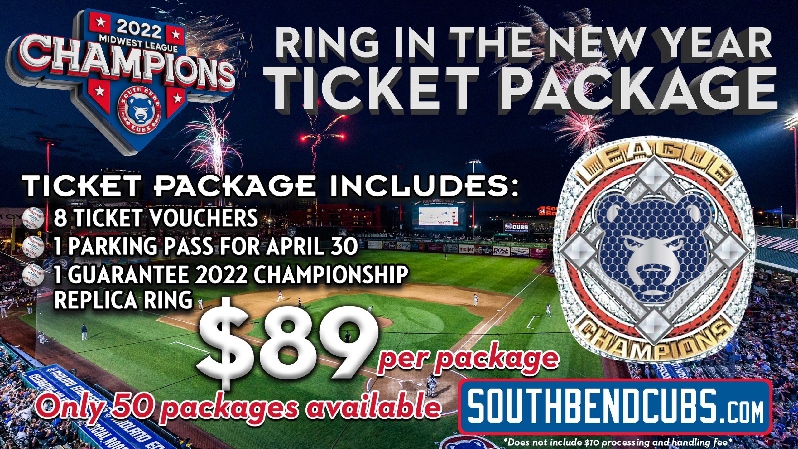 South Bend Cubs debut replica championship ring in New Year's ticket ...