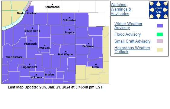 Winter Weather Advisory starts Monday afternoon due to threat of ...